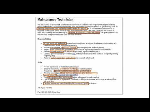 Identifying Keywords in a Job Description - YouTube