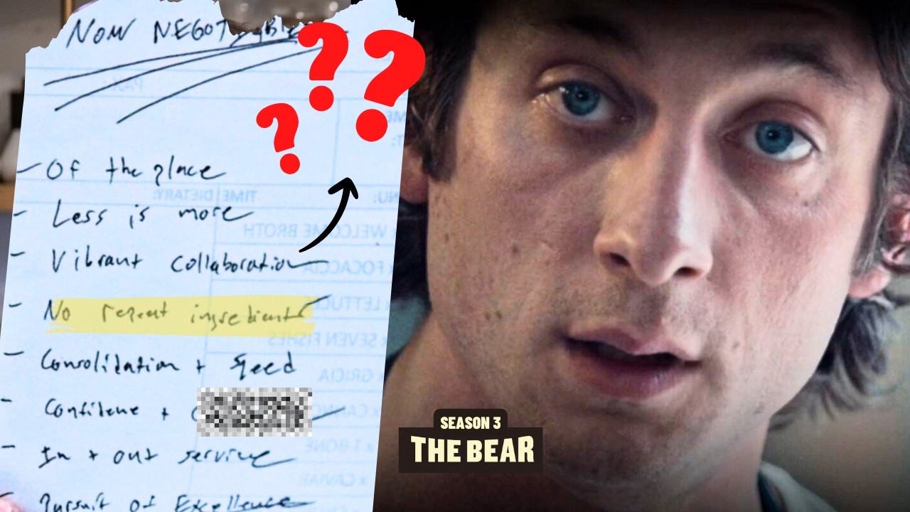 Chef Carmy's 15+ "Non-Negotiables" | Pro Chef Breakdown of The Bear ...