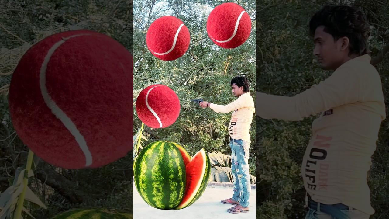 Rounding Red Ball to Grapes, Mango, lichi & Watermelon - Fruits names ...