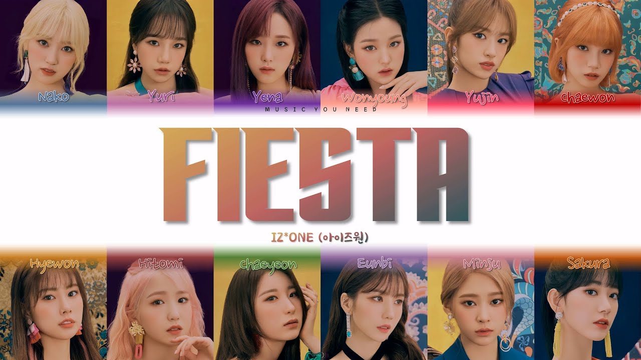 IZ*ONE - FIESTA (ПЕРЕВОД | КИРИЛЛИЗАЦИЯ | COLOR CODED LYRICS) - YouTube