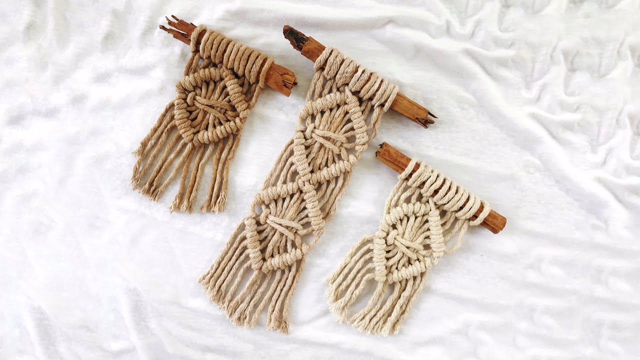 Tutorial tapiz de macrame fácil y rápido. - YouTube