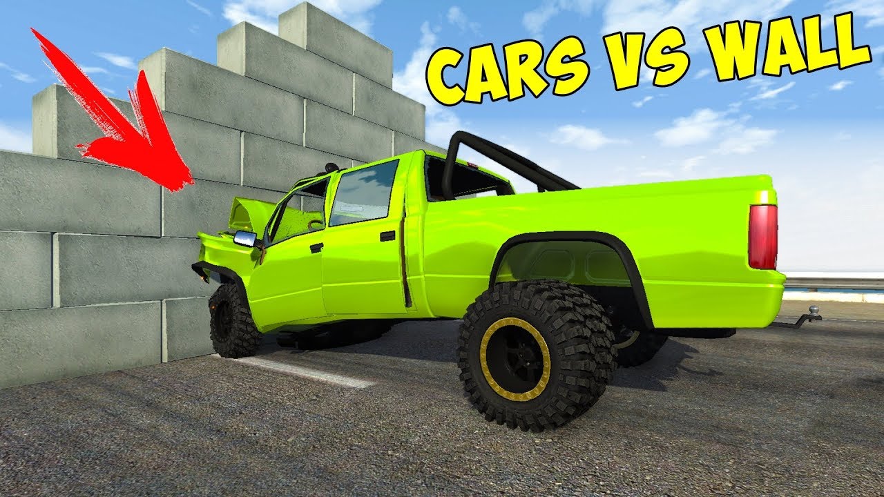 CARs vs WALL | BeamNG.drive - Crashes #8 - YouTube