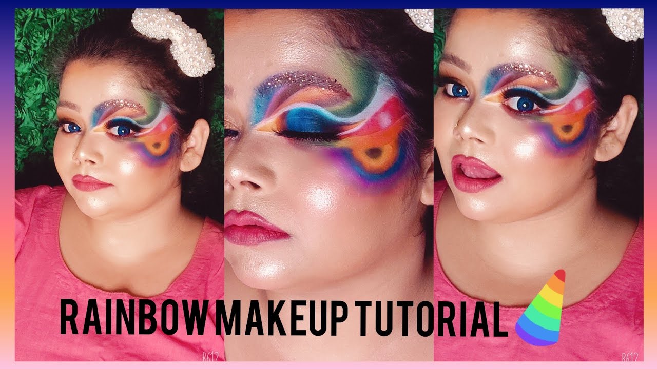Rainbow Makeup Tutorial - YouTube