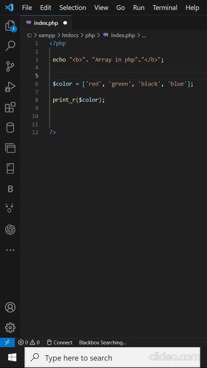 How To Write Array In Php | Array | Php| Index Array | Php Array - Youtube