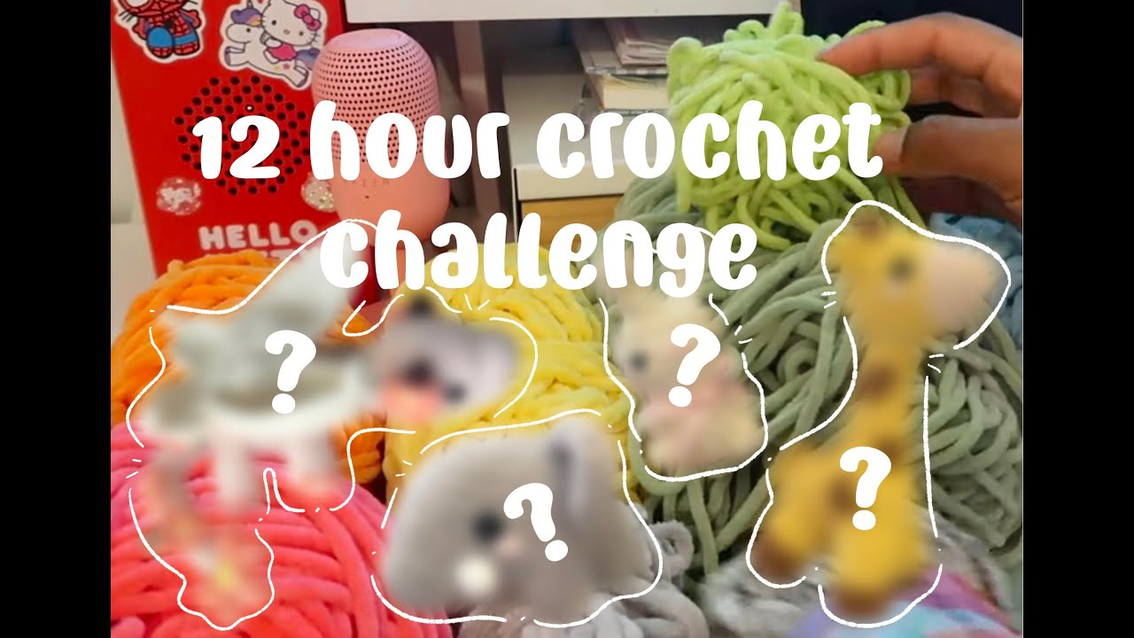 12 HR CROCHET CHALLENGE | how many crochet projects can i finish ...