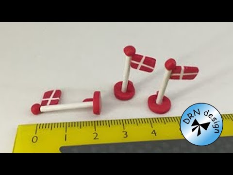 Polymer Clay Miniature - Flag On Flagpole - YouTube