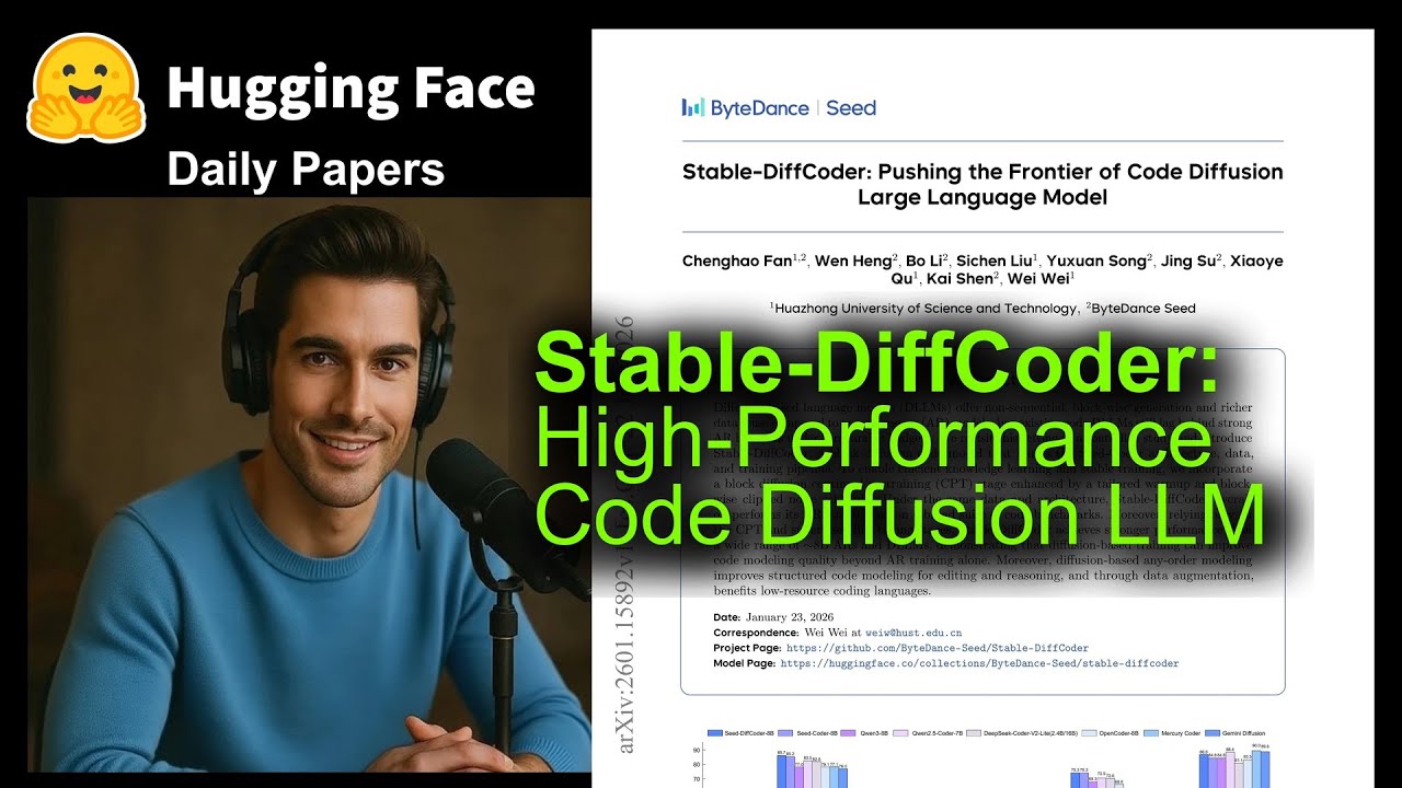 Stable-DiffCoder: High-Performance Code Diffusion LLM - YouTube