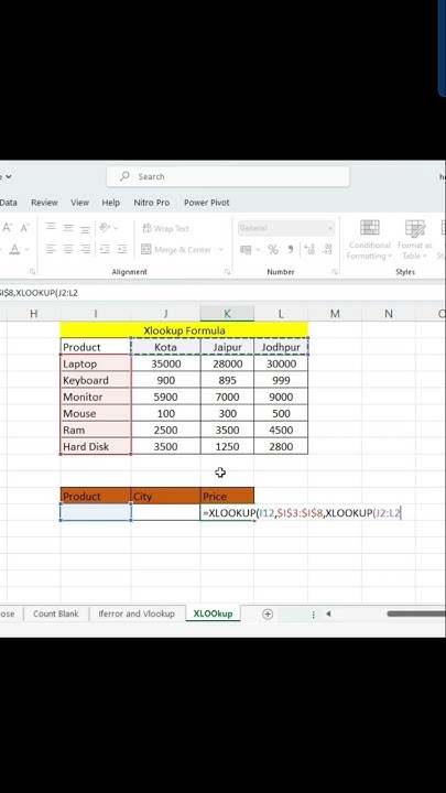 Xlookup Formula #excel #exceltutorial #exceltips #excelformula #exceltricks #vlookupformula ...