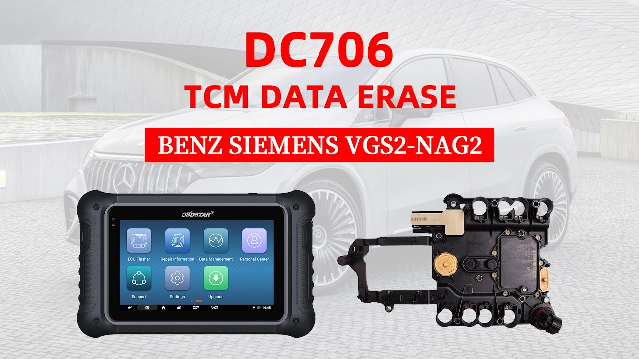 DC706 BENZ SIEMENS VGS2 NAG2 TCM Data Erase - YouTube
