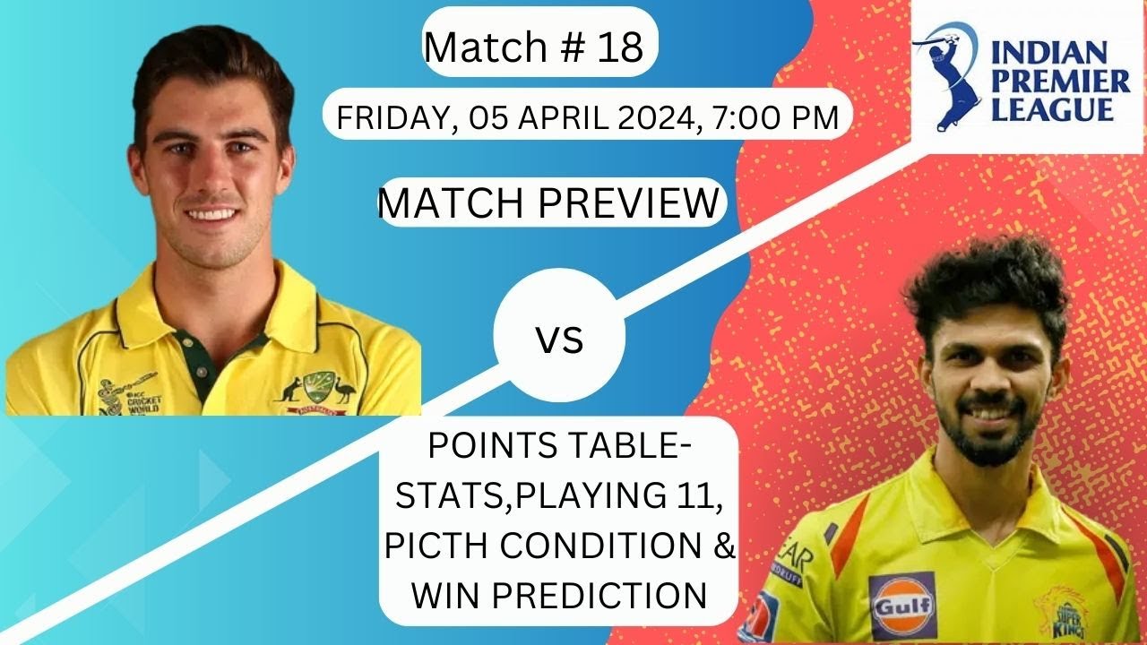 MATCH 18 IPL 2024 CSK VS SRH/ MATCH 18 CSK VS HYDERABAD/IPL 2024 MATCH ...