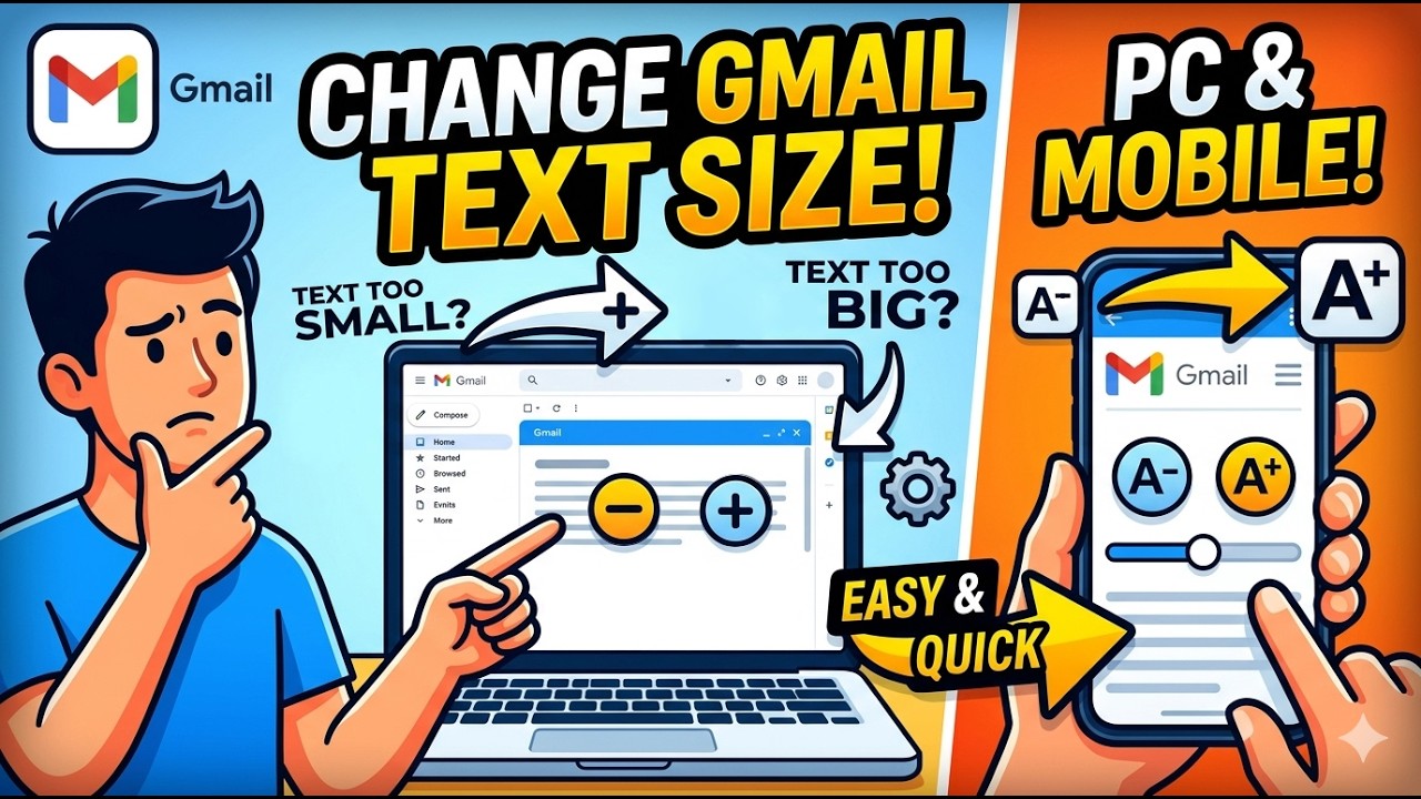 Gmail Text Too Small? Here's The Fix! (PC, Mac & Mobile) - YouTube