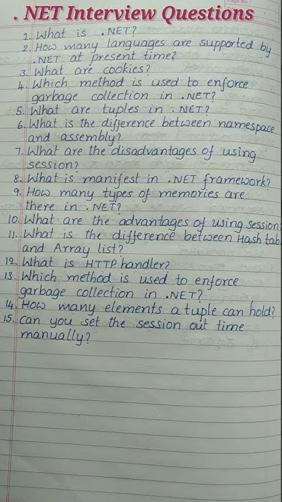 . NET/.NET Interview Questions/IT Company Interview Questions - YouTube