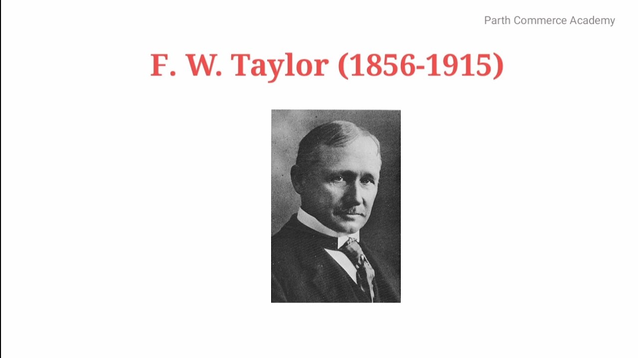 F.W.Taylor A brief introduction Father of Scientific Principles of ...