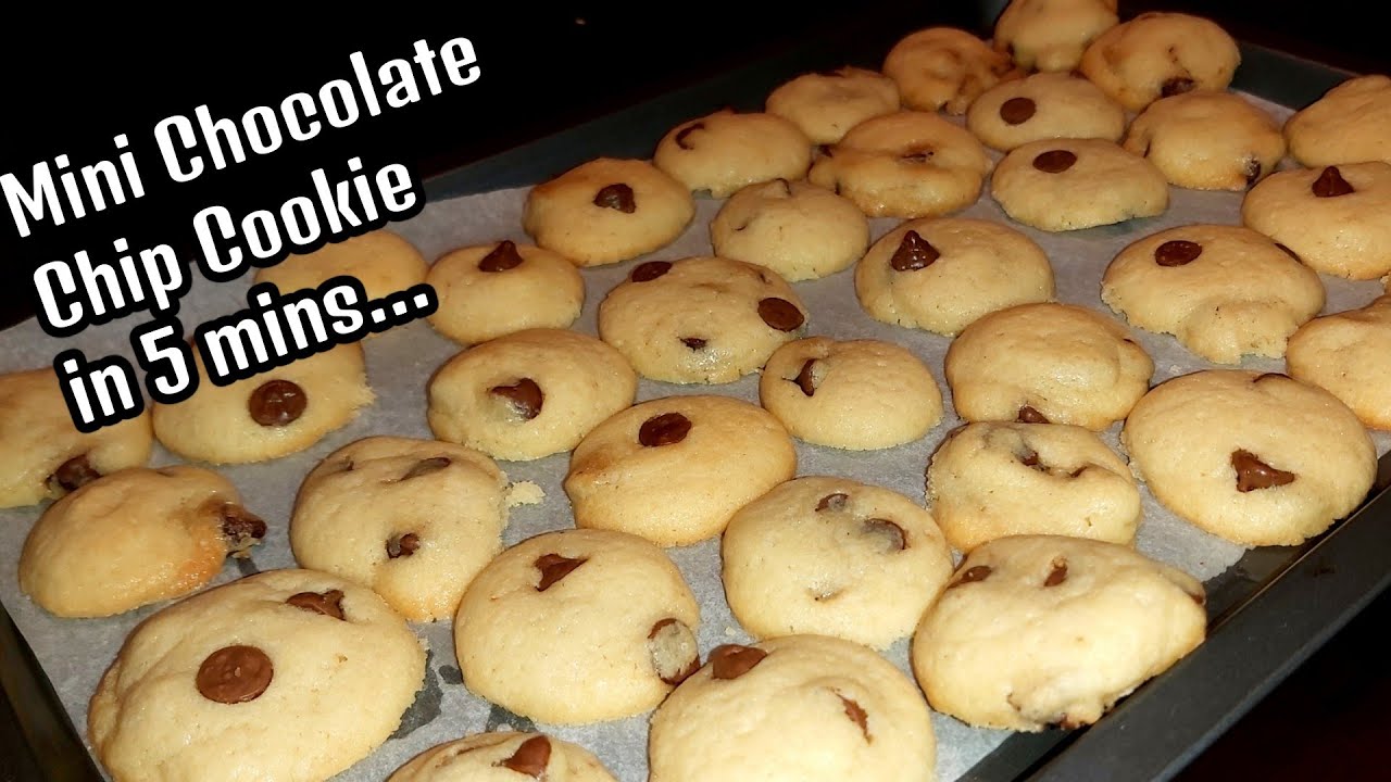Mini Chocolate Chip Cookies in just 5 mins - Easy and delicious ...