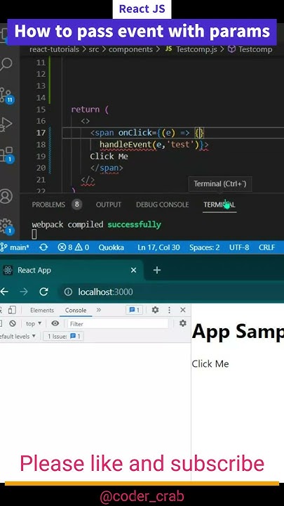 Call multiple functions with a single event call in react #shorts - YouTube