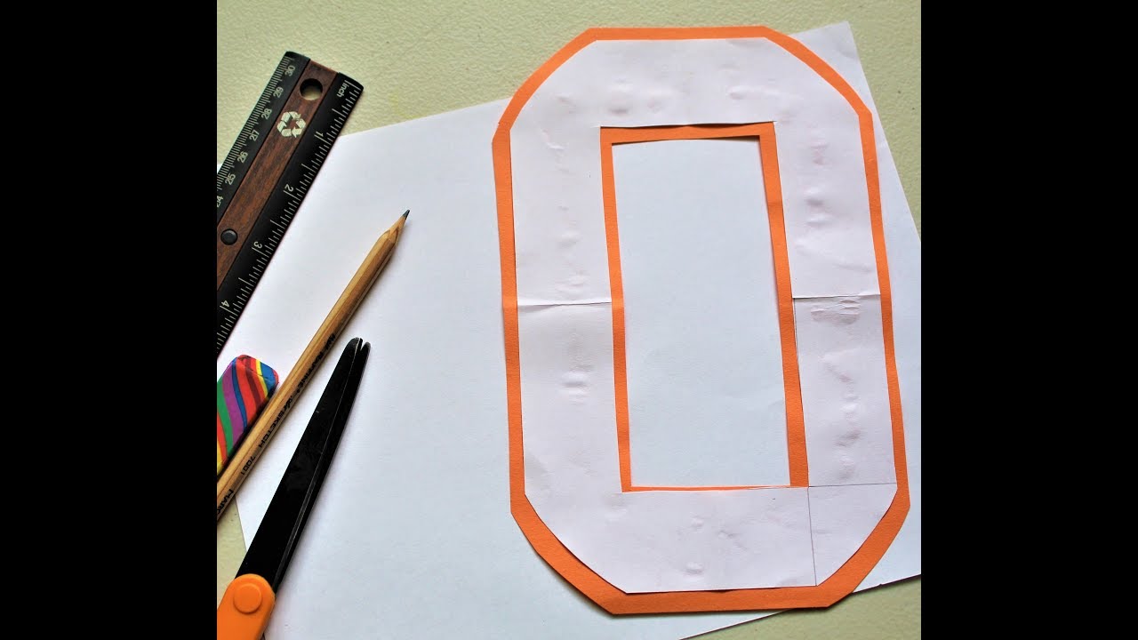 Letter Cutting Technique with Shadow : Medium Size Letter O - YouTube