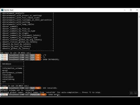 PART 1 Intro to Working with SQL & MySQL SHELL - YouTube