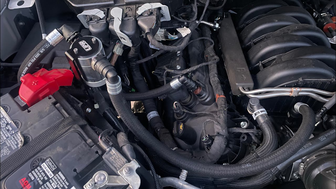 UPR Catch Can Install - 2022 F150 5.0L v8 - YouTube