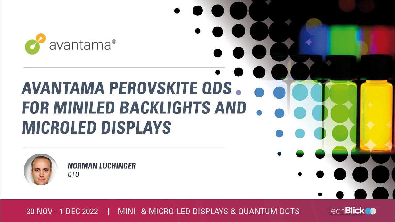 Avantama AG | Avantama perovskite QDs for miniLED backlights and ...