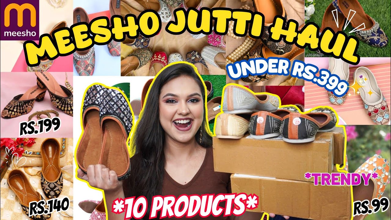MEESHO PUNJABI JUTTI Haul: Trendy Footwear for Every Occasion 😍 Starts ...