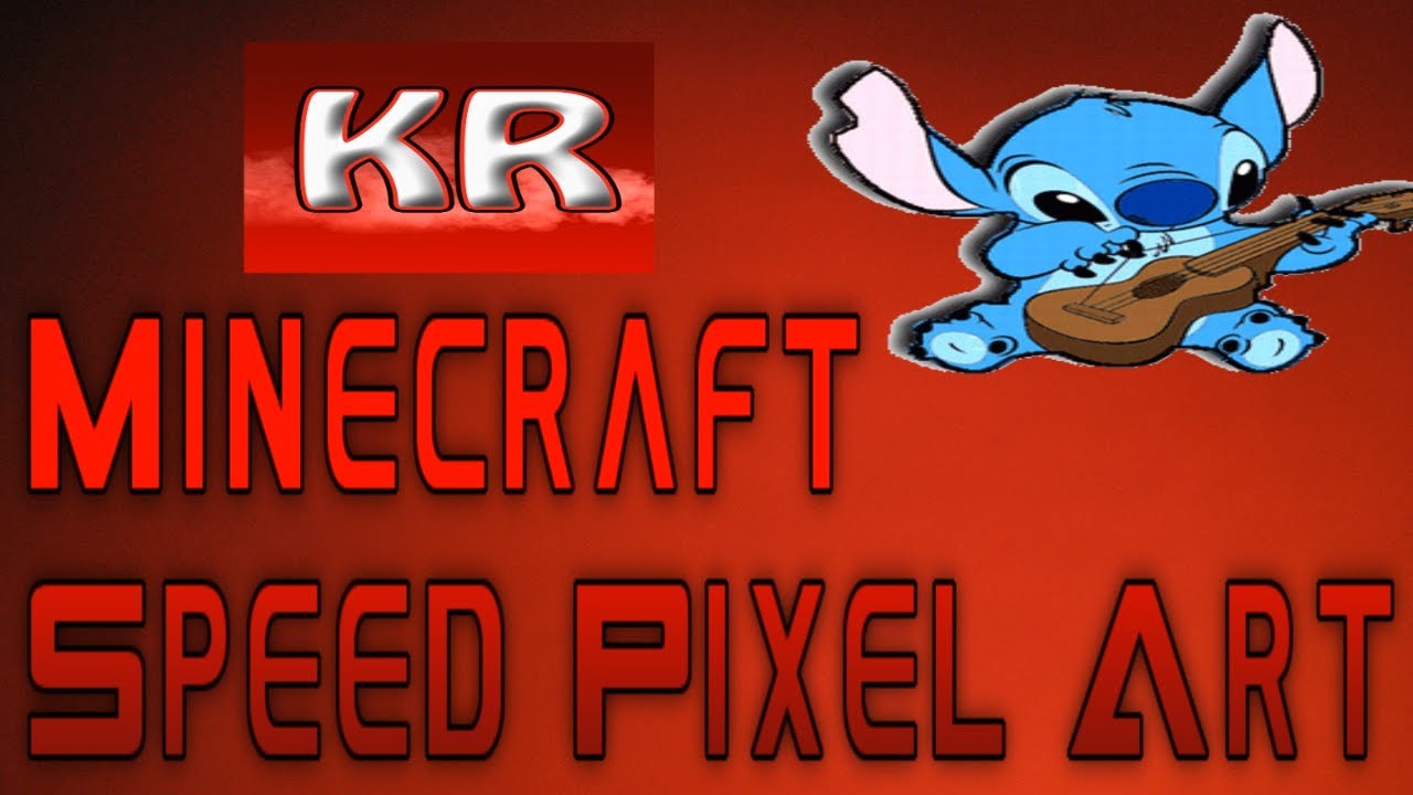 Minecraft Lilo and Stitch Speed Pixel Art - YouTube