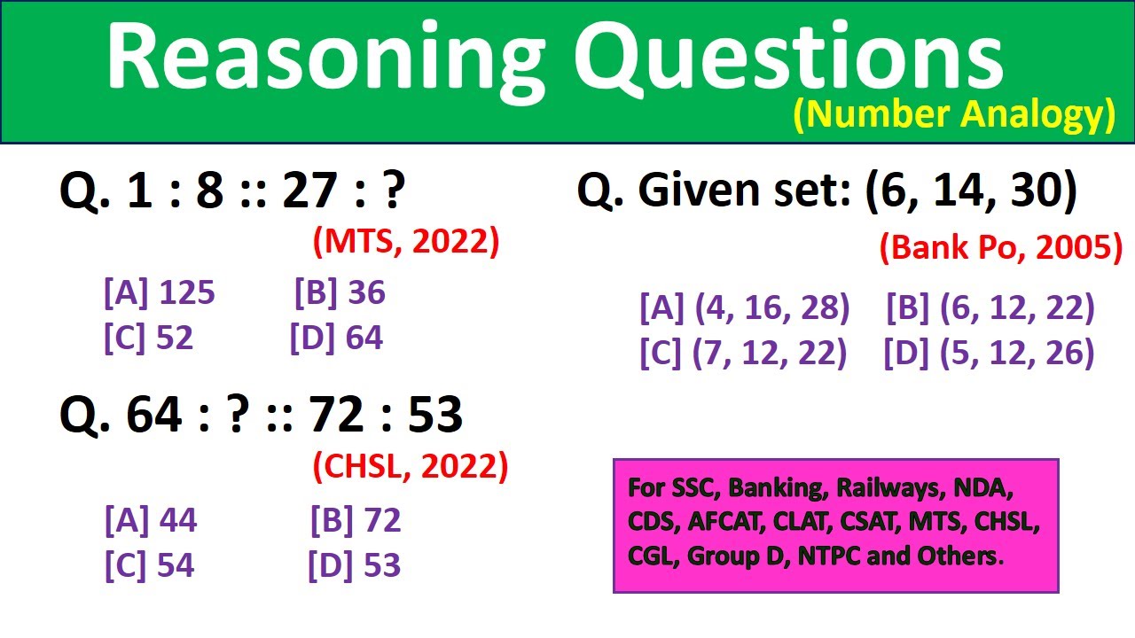 Number Analogy/ number analogy tricks/ number analogy reasoning for SSC ...