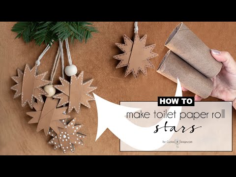 How to make toilet paper roll stars (look stylish) - YouTube