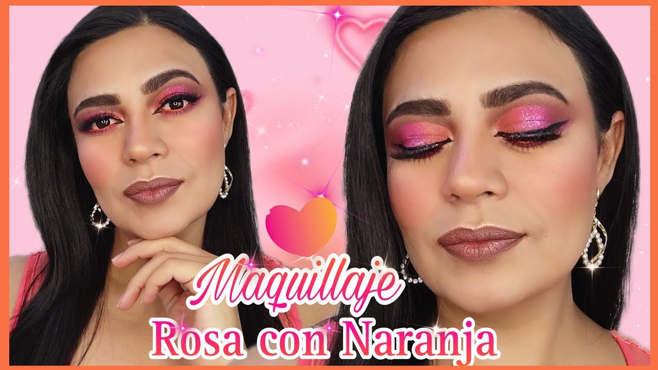 MAQUILLAJE EN TONOS ROSA CON NARANJA 💓🧡#makeup #tutorial #video #pink # ...