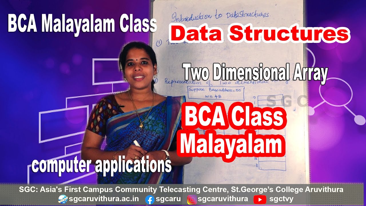 Datastructures- Two Dimensional Array || Malayalam || - YouTube