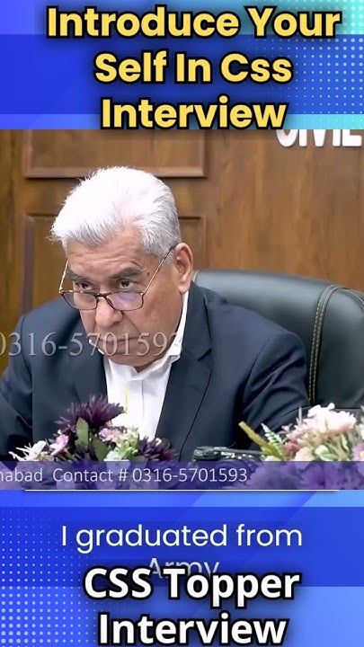 Introduce Yourself In Css | CSS Topper Interview | Talha Rafiq |Css/PMS Interviews - YouTube