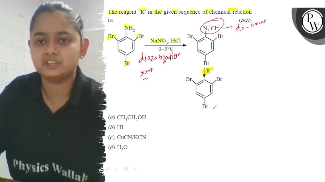 The reagent ' \( R \) ' in the given sequence of chemical reaction ... - YouTube