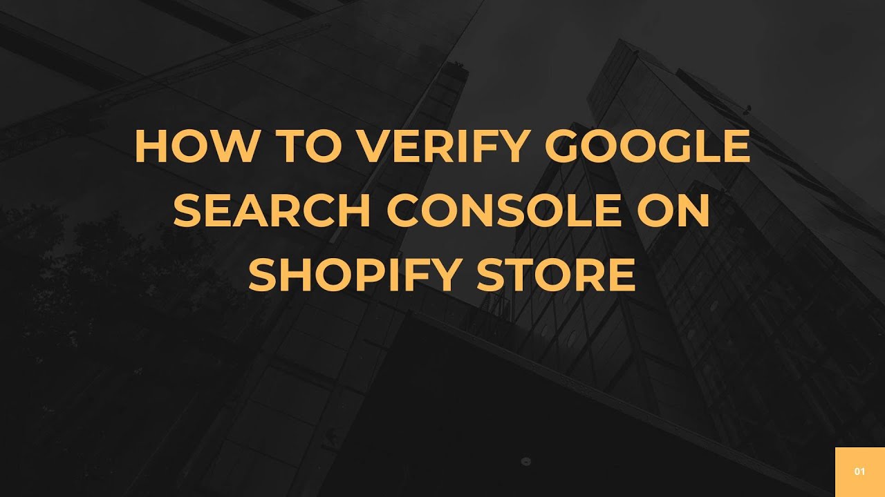 How To Verify Google Search Console On Shopify Store - YouTube