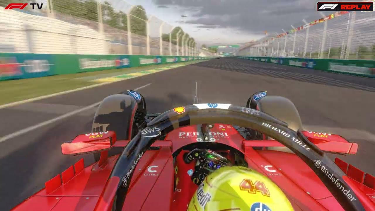 F1 2025 - Lewis Hamilton Australian GP testing lap Ferrari SF-25 ...