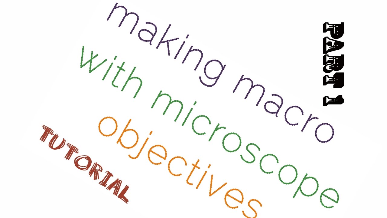 Micro with microscope objectives. - YouTube