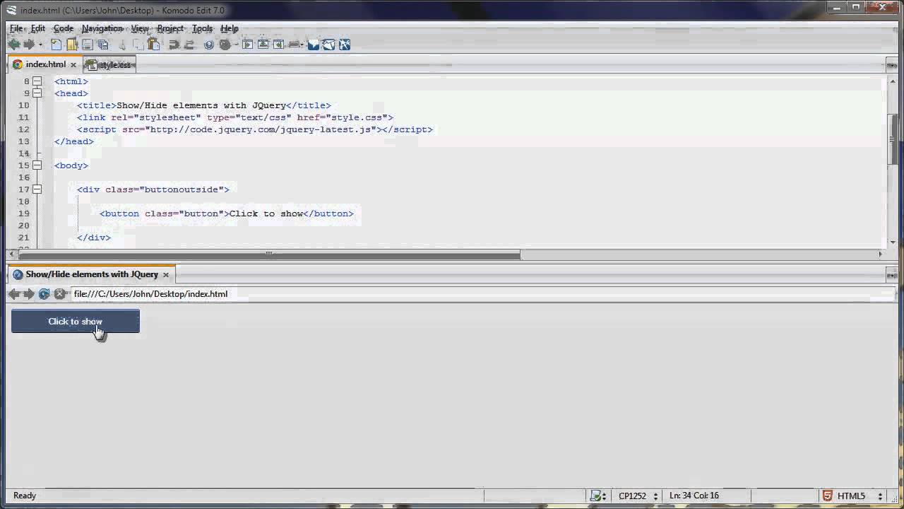 Html Fade Elements In And Out With Jquery Hd Youtube
