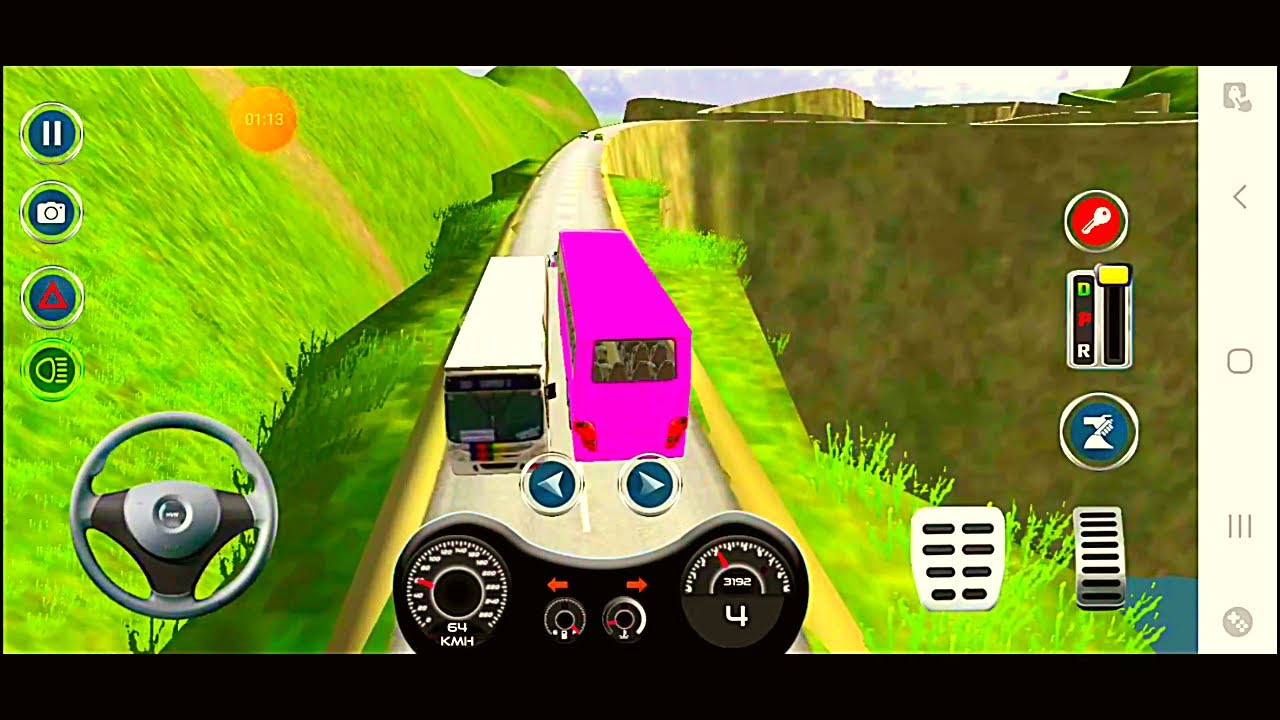 Bus Simulator Danger| Bus Wala Game| Bus Risky Driving on Bend Road ...