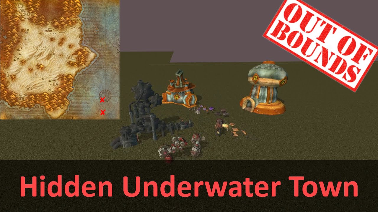 Hidden Underwater Town southeast of Tanaris - YouTube