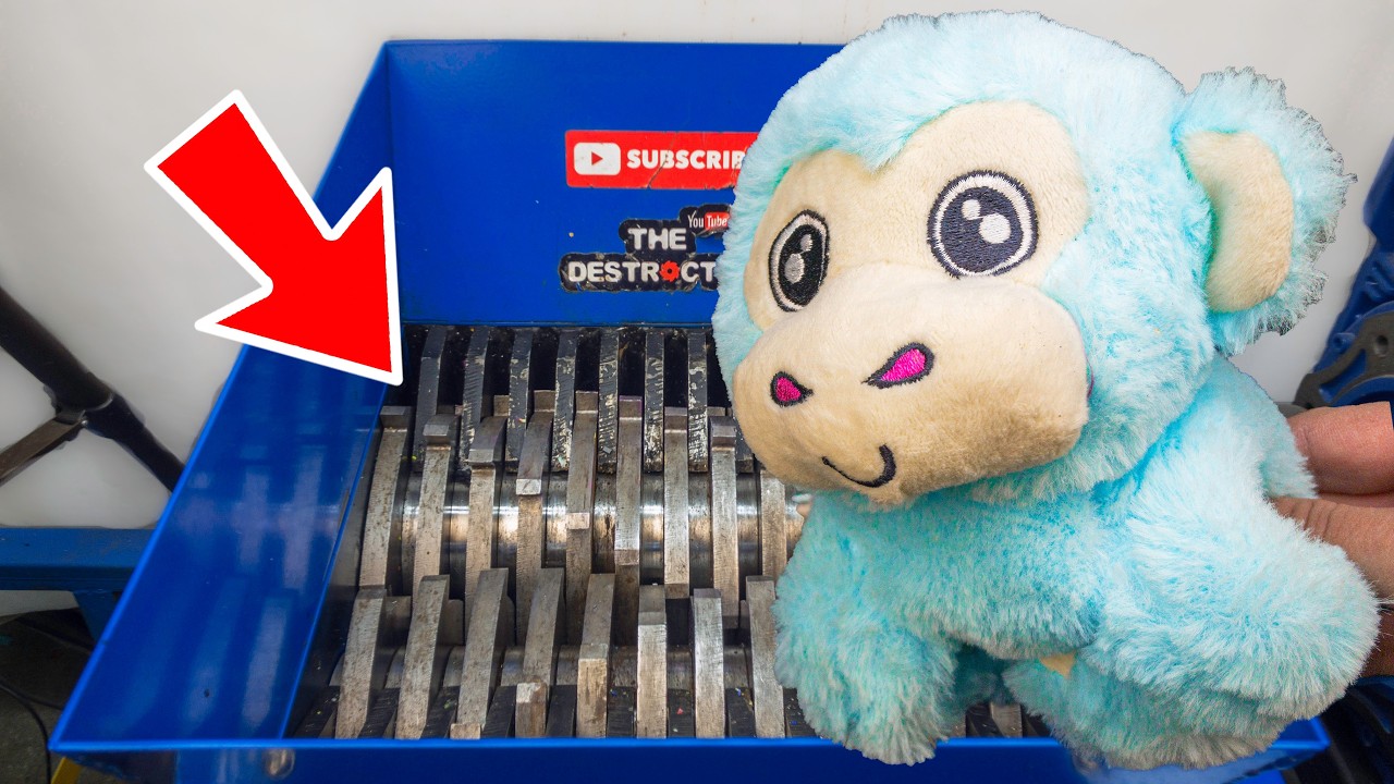 The Blue Monkey vs Industrial Shredder! - YouTube