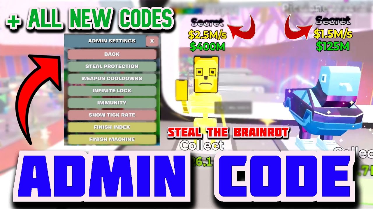 *ADMIN CODE* ALL SECRET CODES in FORTNITE STEAL THE BRAINROT 🍀 by ...