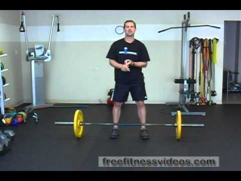 FreeFitnessVideos.com: Barbell Power Clean - YouTube