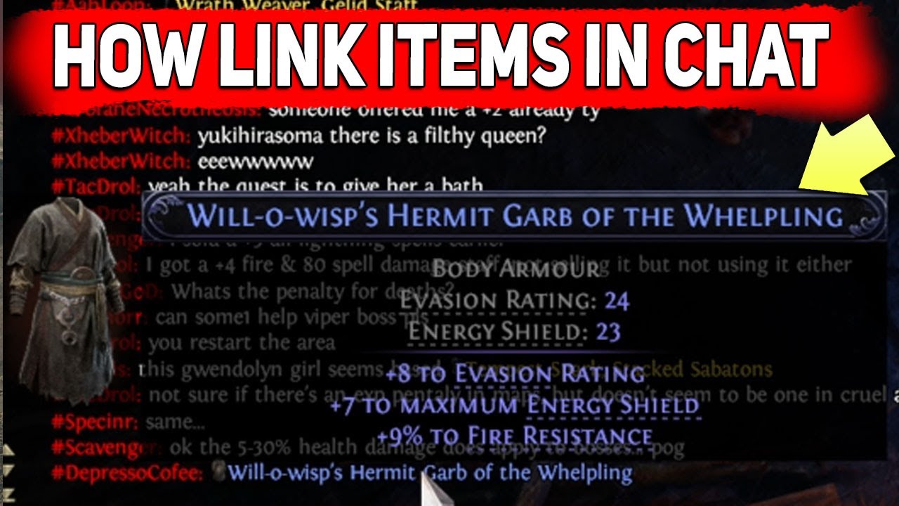 PoE 2 How to Link an Item in Chat Path of Exile 2 Guide - YouTube