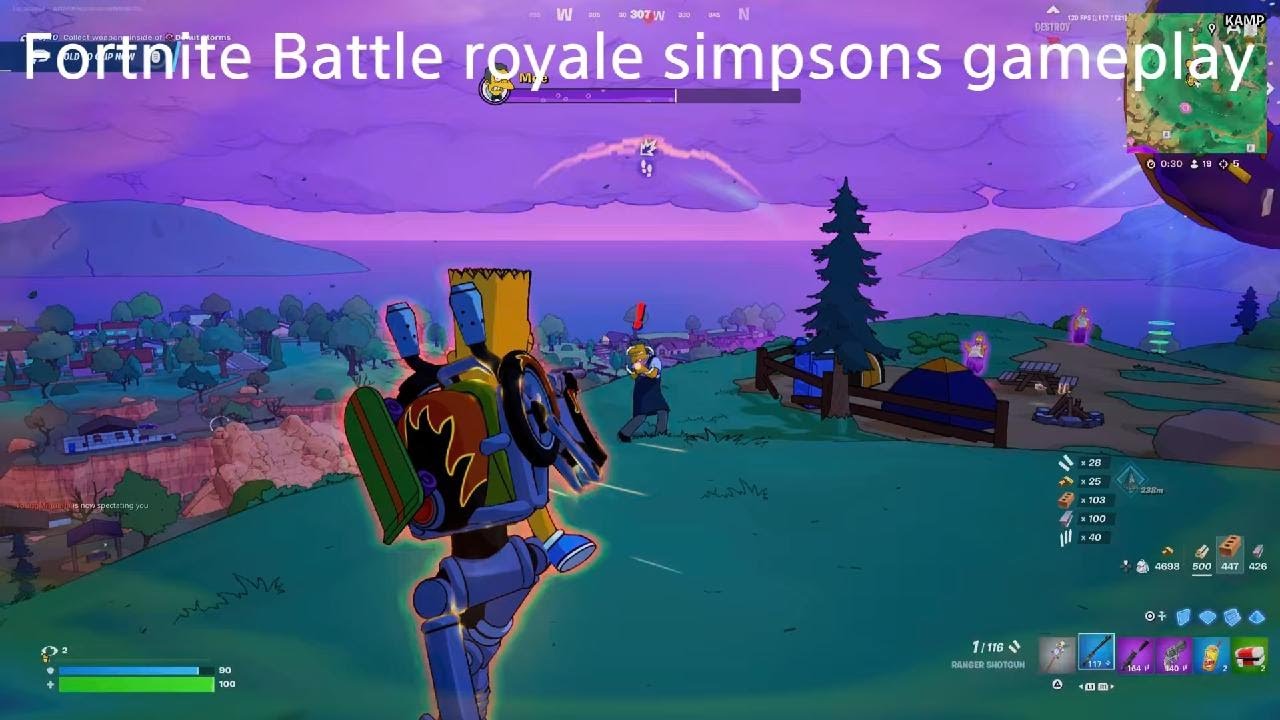 Fortnite Battle royale simpsons gameplay - YouTube
