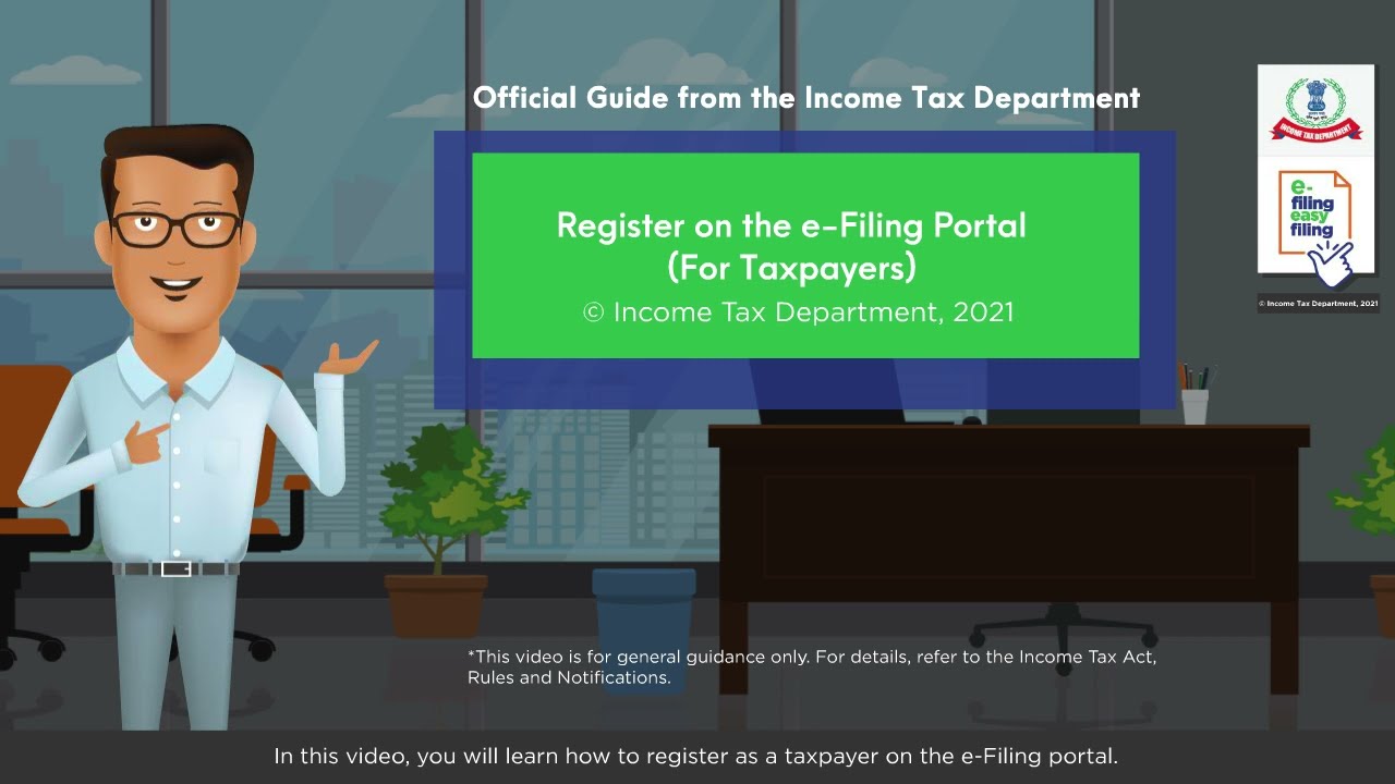 How to register as a taxpayer on New e filing Portal? New Income tax ...