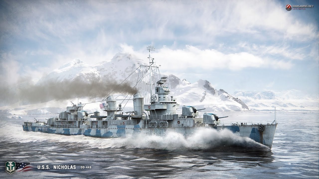 [WoWs] Nicholas - American tier V destroyer {8kills} - YouTube