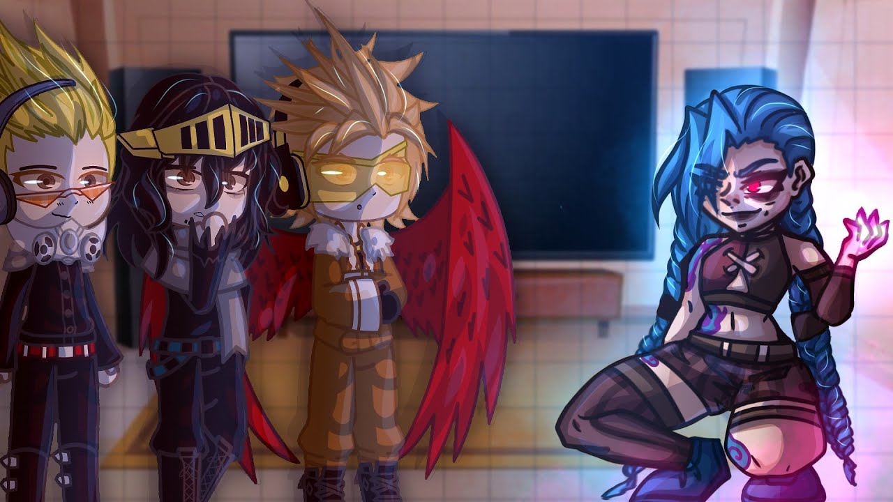 Pro Heroes React To Jinx As A New Villain // Gacha React - YouTube