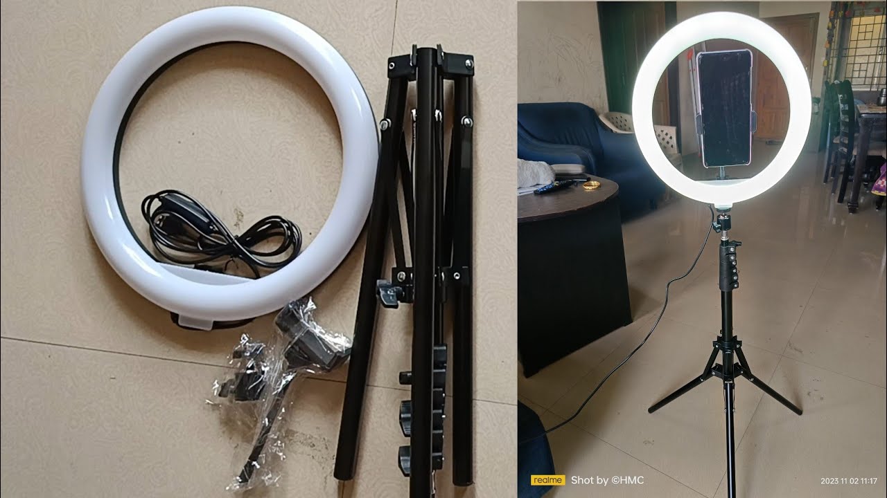 10 Inch big LED Ring Light for videos |Unboxing Selfie Ring fill light ...