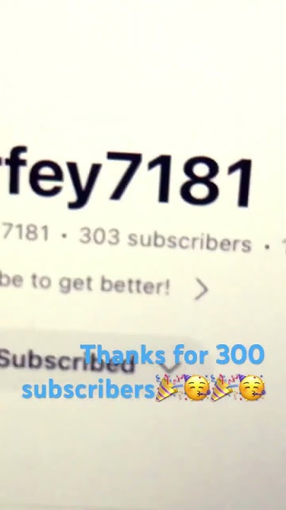 Thanks Youtube