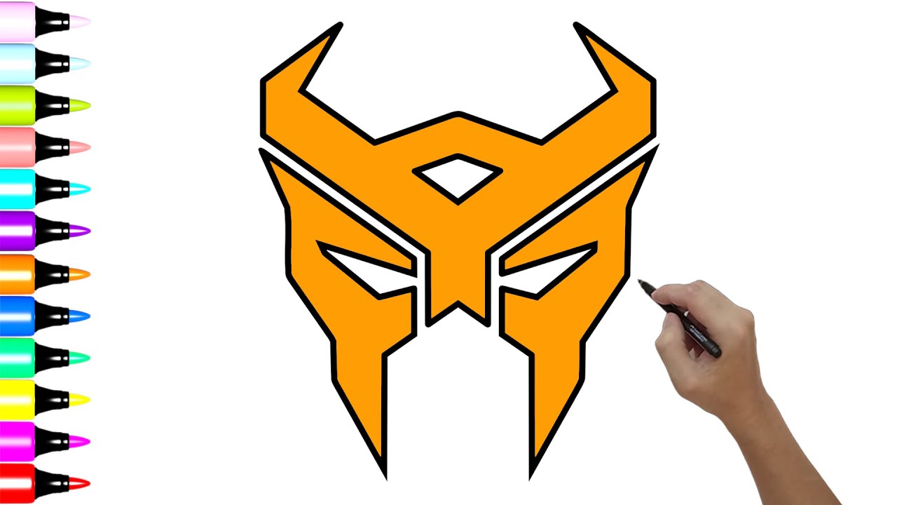 How to Draw Terrorcon Transformers Logo | Drawing Terrorcon Symbol ...