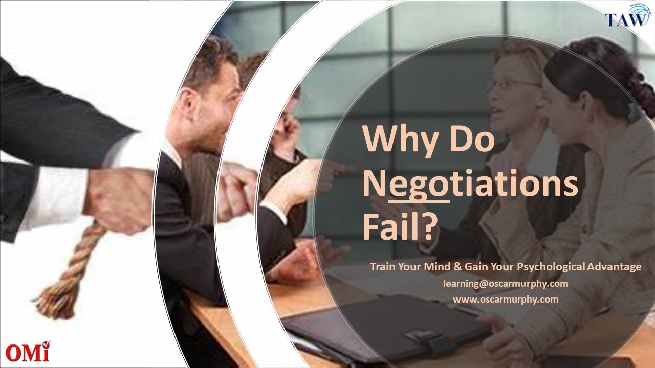 Why Do Negotiations Fail Youtube