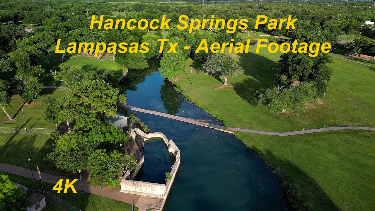 Hancock Springs Park Lampasas TX - Dronematography - YouTube